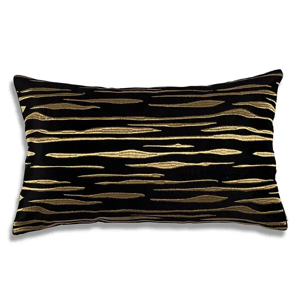 LILI ALESSANDRA Zara Large Rectangle Pillow - Black/gold