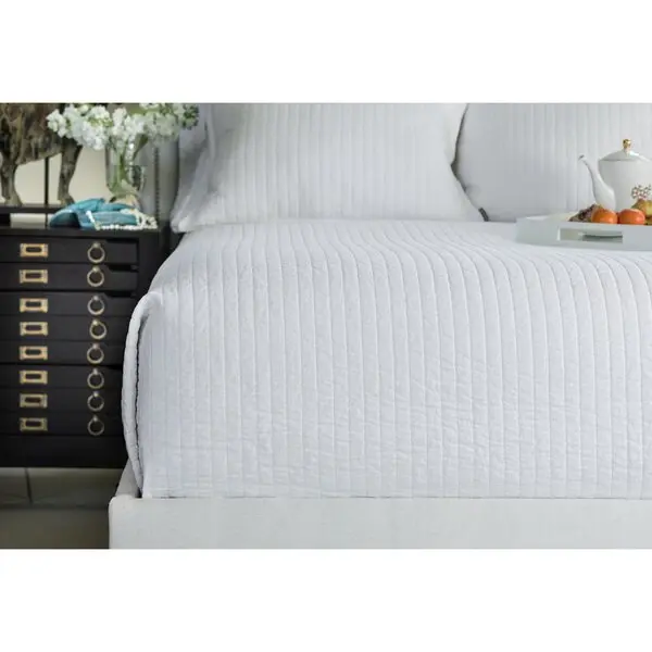 LILI ALESSANDRA Tessa Quilted Luxe European Pillow - White