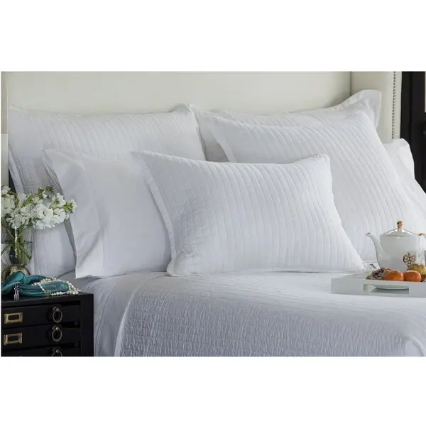 LILI ALESSANDRA Tessa Quilted Luxe European Pillow - White