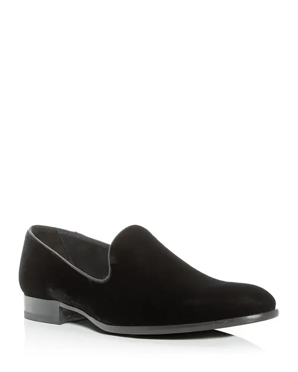 To Boot New York Bolton Velvet Smoking Loafers - Black