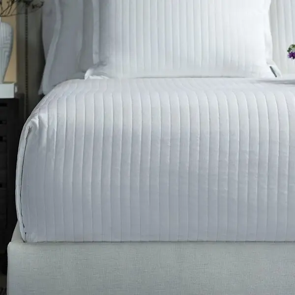 LILI ALESSANDRA Aria Quilted Luxe European Pillow - White