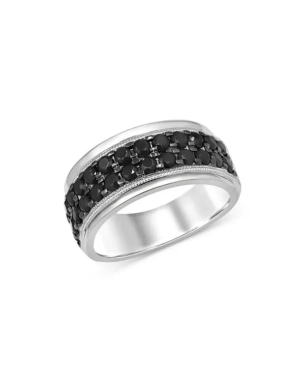 Bloomingdale'S Diamond Band In 14k White Gold - Black