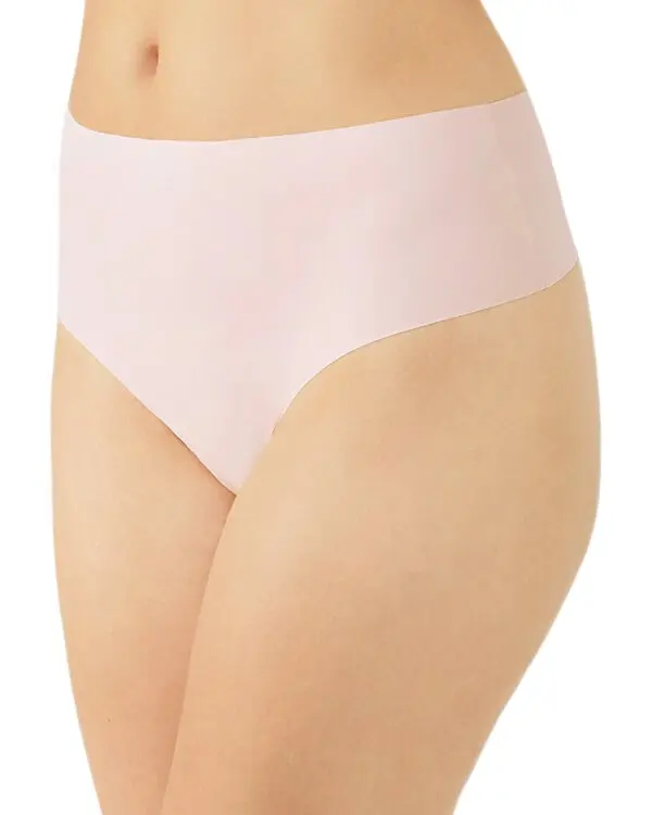 Wacoal B. Tempt'd B. Bare Hi Waist Thong - Rose Smoke