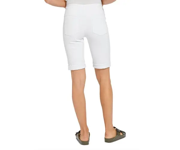 Lyssé Cuffed Denim Shorts - White