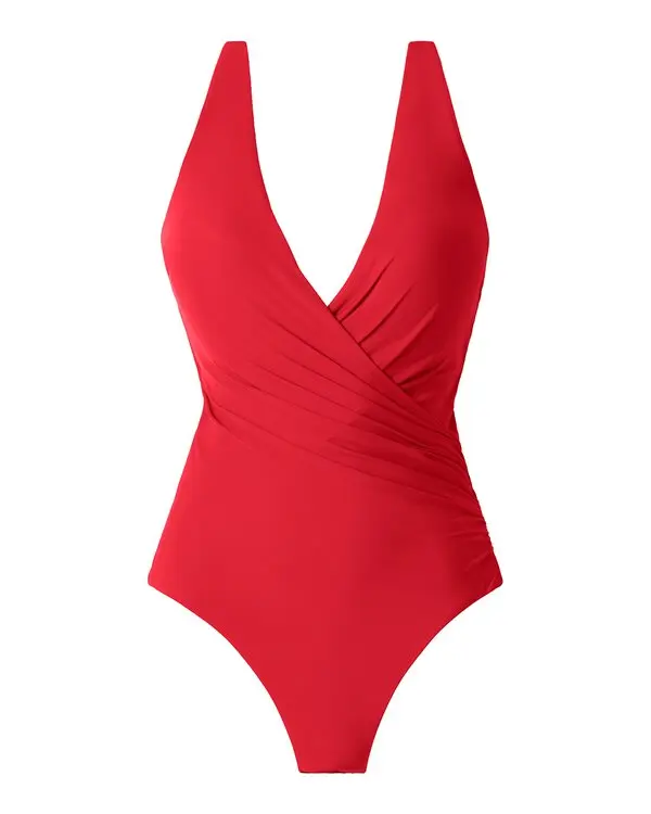 Miraclesuit Rock Solid Wrapsody One-piece Swimsuit - Poppy