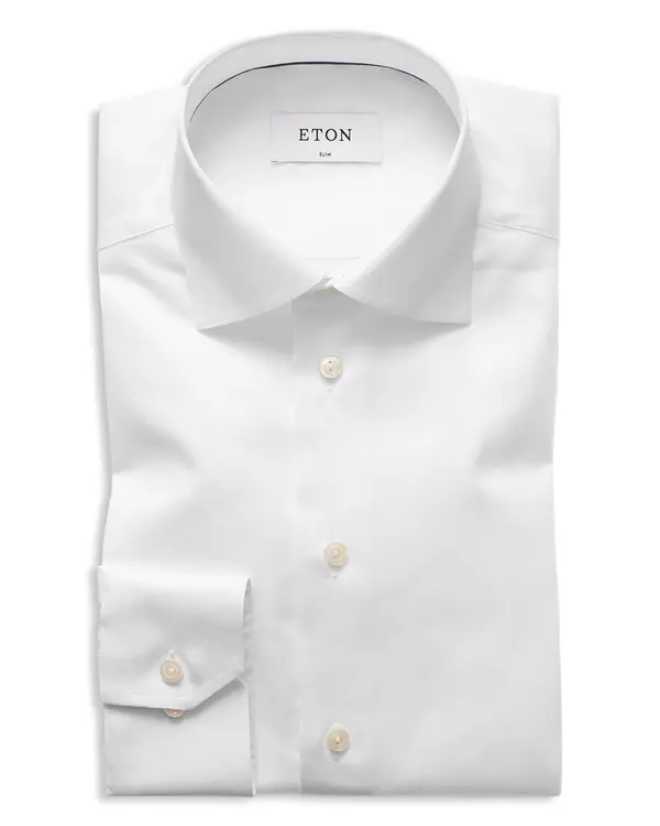 Eton Slim Fit Signature Twill Dress Shirt - White