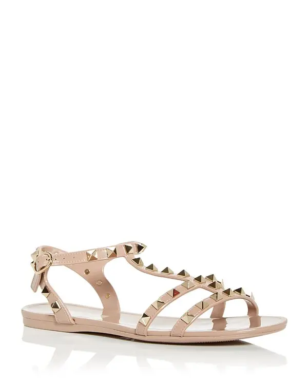 Valentino Garavani Summer Rockstud Pvc Sandals - Poudre