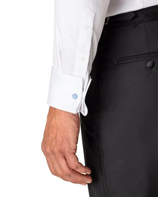 Eton Of Sweden Slim Fit Diamond Weave Tuxedo Shirt - White