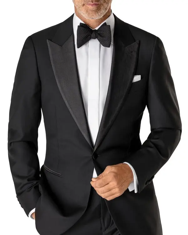Eton Contemporary Fit Diamond Weave Tuxedo Shirt