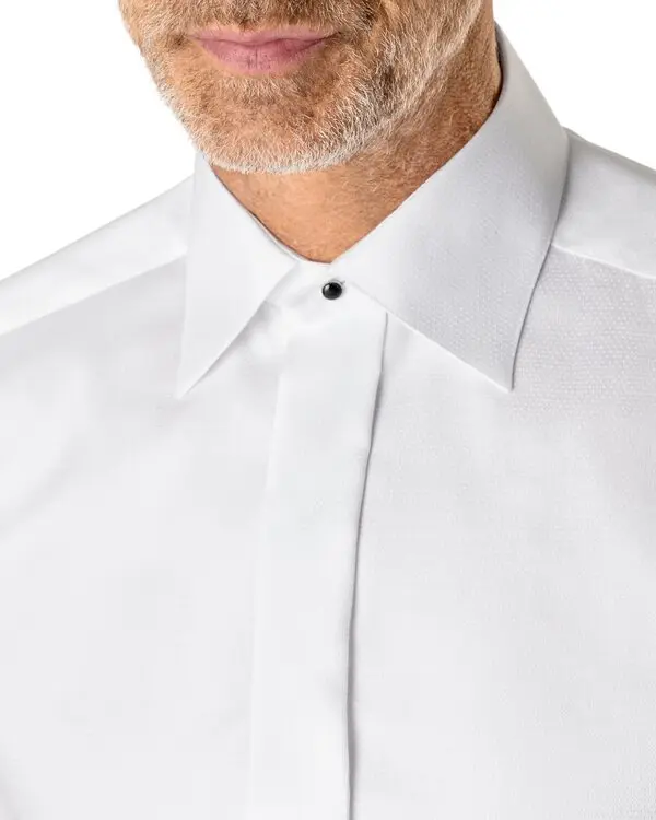 Eton Contemporary Fit Diamond Weave Tuxedo Shirt