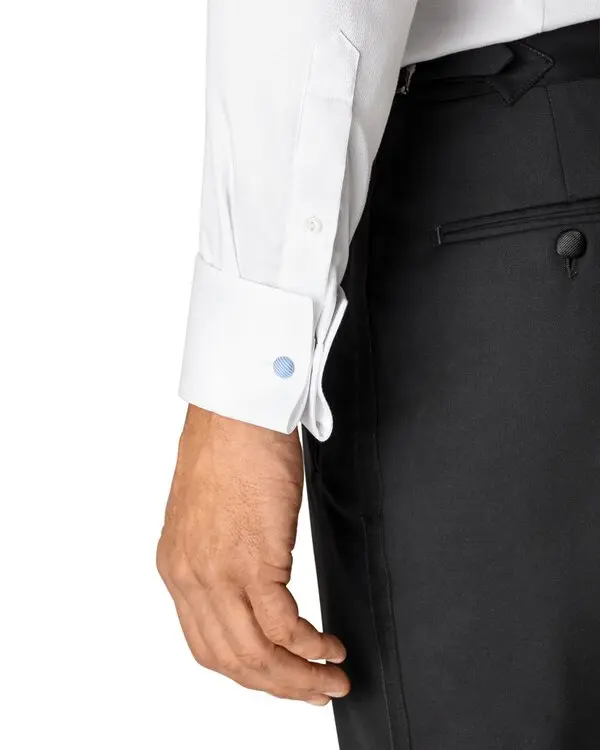 Eton Contemporary Fit Diamond Weave Tuxedo Shirt