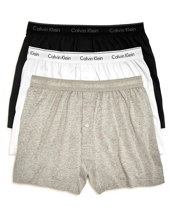 Calvin Klein Traditional Boxers, Pack Of 3 - Black/white/gray