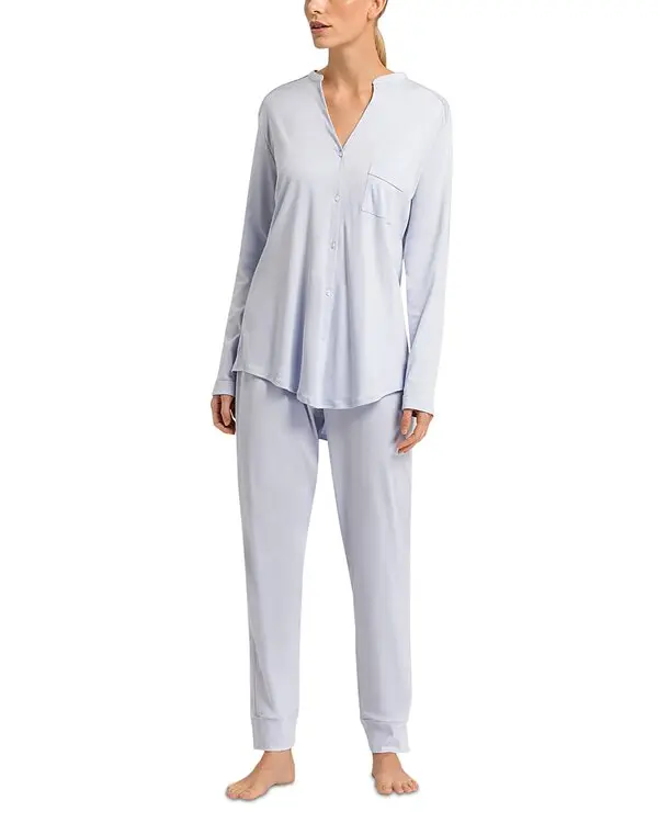Hanro Pure Essence Pajama Set - Blue Glow