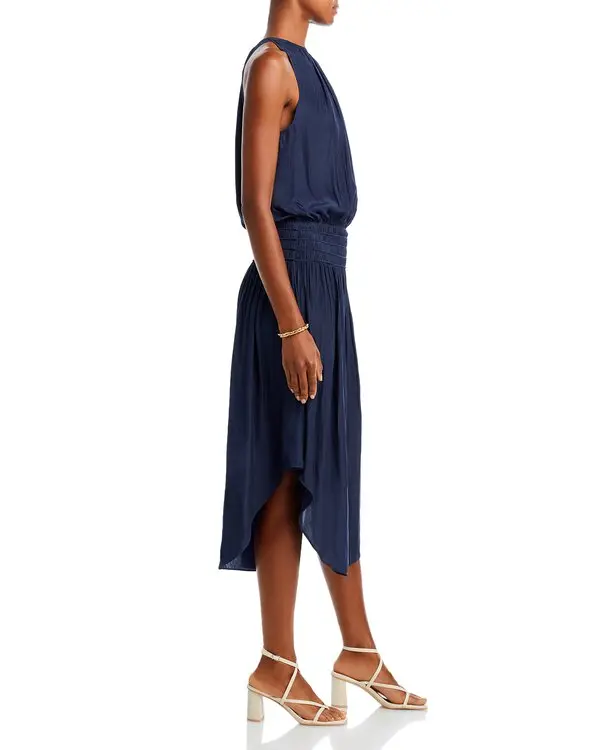 Ramy Brook Audrey Sleeveless Halter Midi Dress - Navy