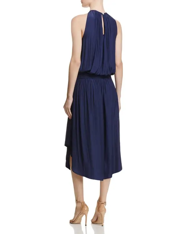 Ramy Brook Audrey Sleeveless Halter Midi Dress - Navy