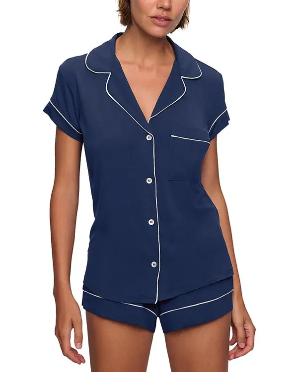 Eberjey Gisele Shortie Short Set - Navy