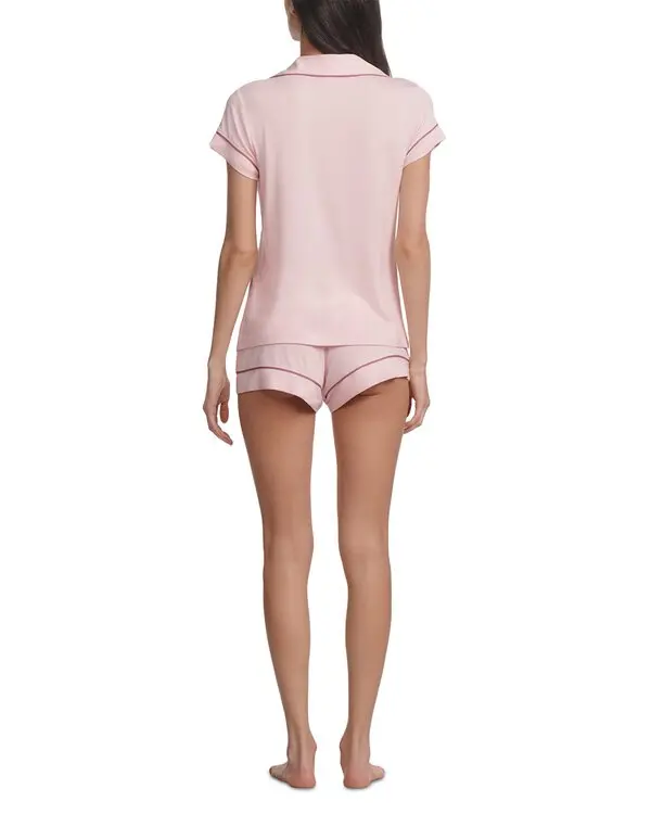 Eberjey Gisele Shortie Set - Pale Pink/fig