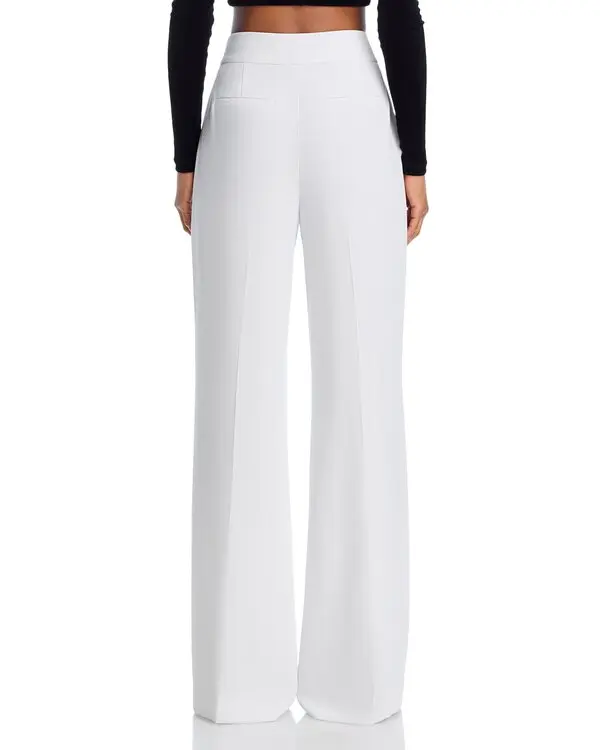 Alice + Olivia Dylan Wide Leg Pants - White Crepe