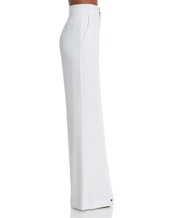 Alice + Olivia Dylan Wide Leg Pants - White Crepe