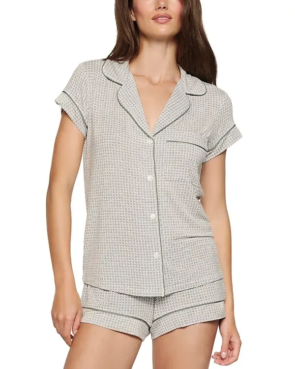 Eberjey Gisele Shortie Short Set - Geo Mod De