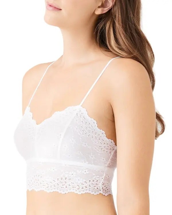 Wacoal B. Tempt'd Inspired Eyelet Longline Bralette - White
