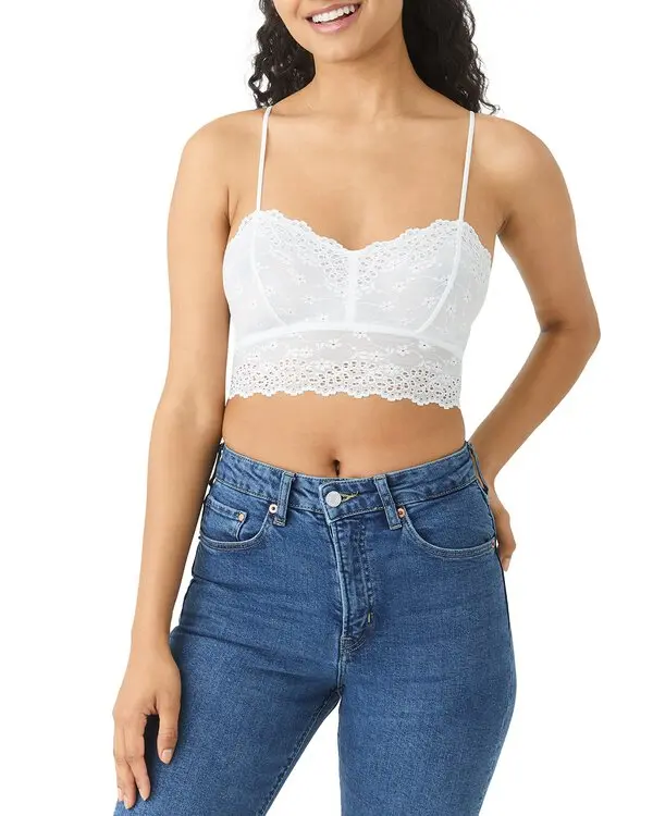 Wacoal B. Tempt'd Inspired Eyelet Longline Bralette - White