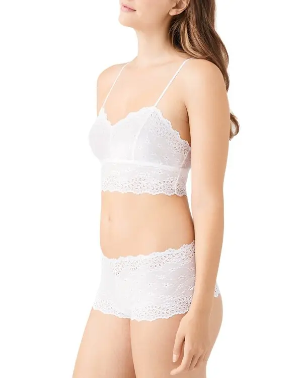 Wacoal B. Tempt'd Inspired Eyelet Longline Bralette - White