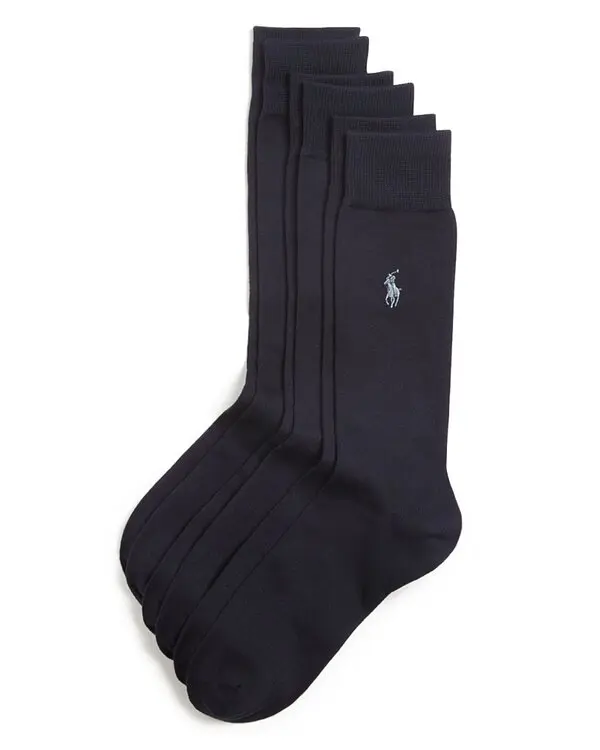 Polo Ralph Lauren Solid Dress Socks Pack Of 3 - Navy