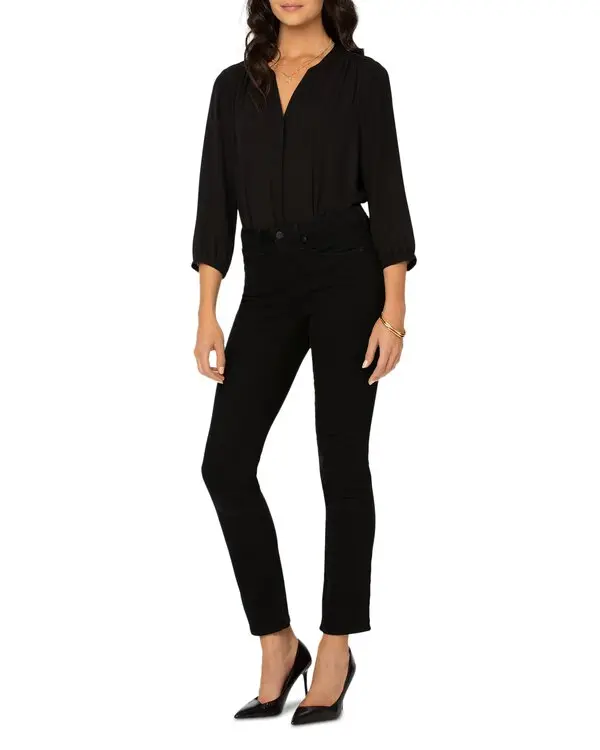 NYDJ Petites Sheri Slim Leg Jeans - Black