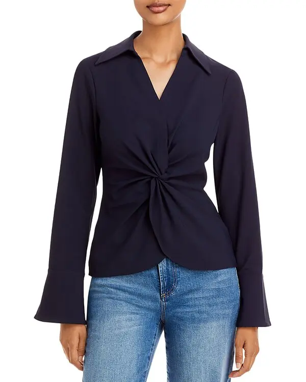 Cinq À Sept Mckenna Twist-front Top - Navy