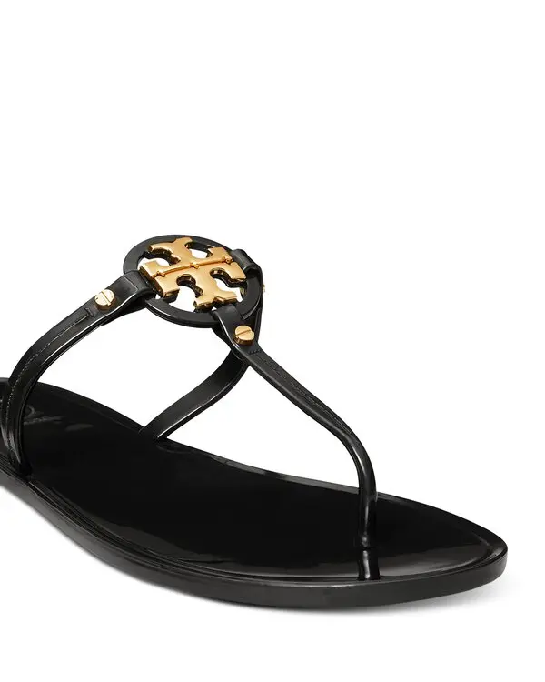 Tory Burch Mini Miller Jelly Thong Sandals - Black/gold