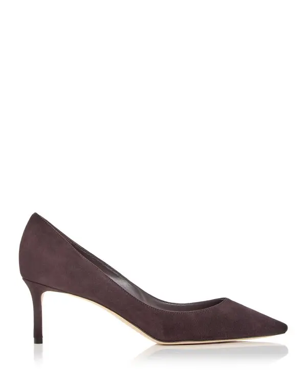 JIMMY CHOO Romy 60 Pointed-toe Pumps - Coffee