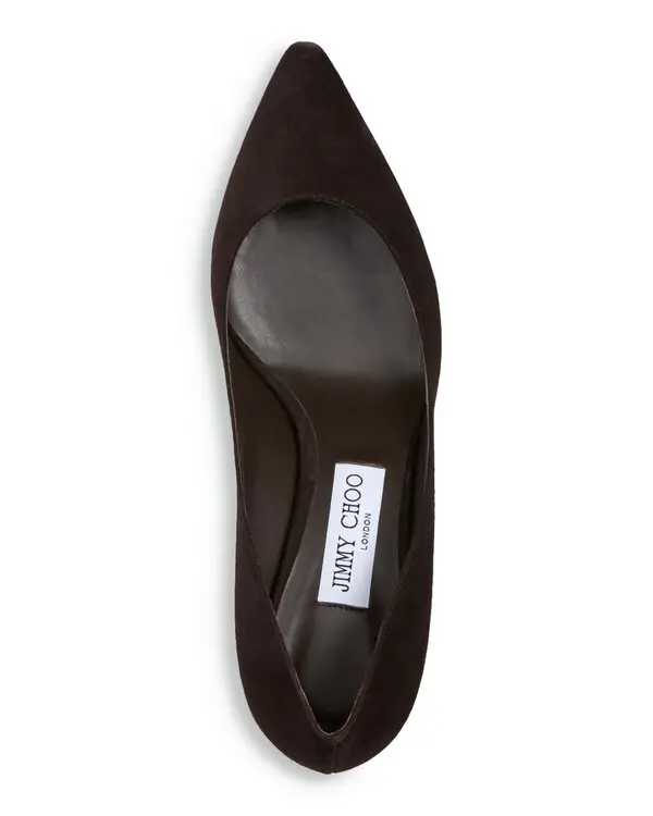 JIMMY CHOO Romy 60 Pointed-toe Pumps - Coffee