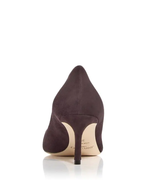 JIMMY CHOO Romy 60 Pointed-toe Pumps - Coffee