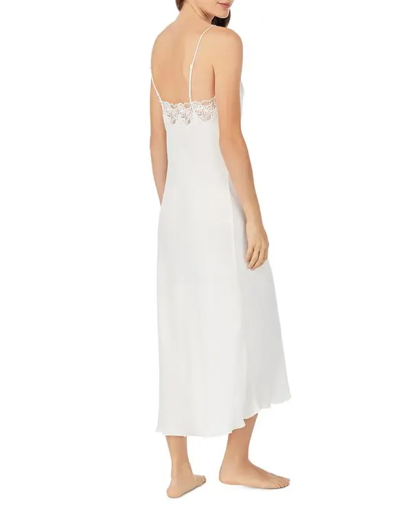 Eileen West Sleeveless Satin Nightgown - Winter White