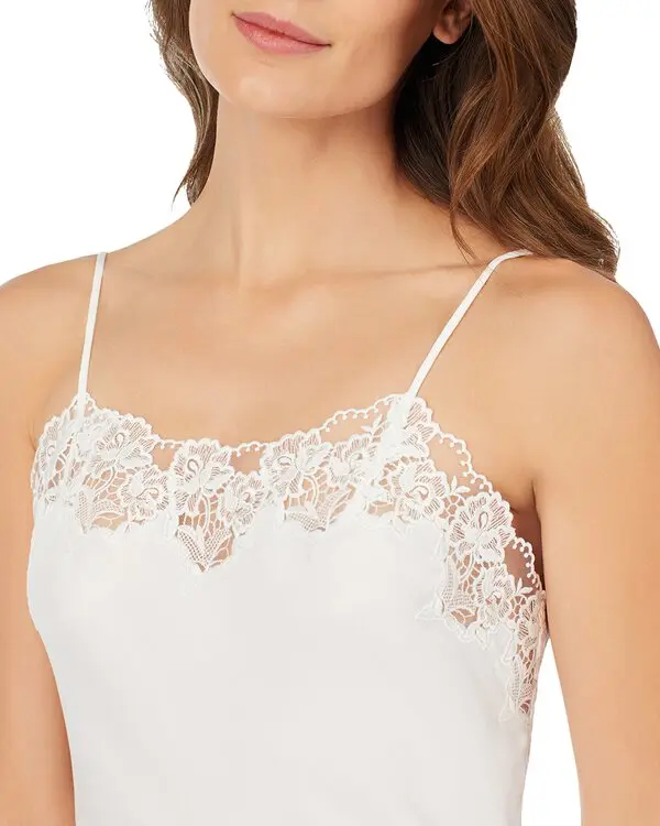 Eileen West Sleeveless Satin Nightgown - Winter White