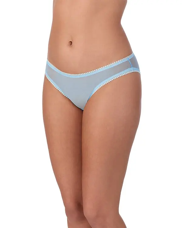 ON GOSSAMER Mesh Hip Bikini - Blue Hydrangea
