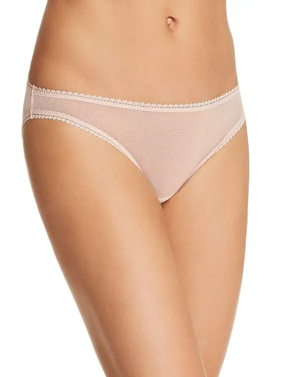 ON GOSSAMER Mesh Hip Bikini - Champagne