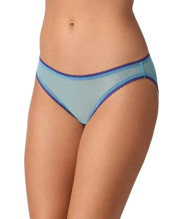 ON GOSSAMER Mesh Hip Bikini - Delphinium Blue