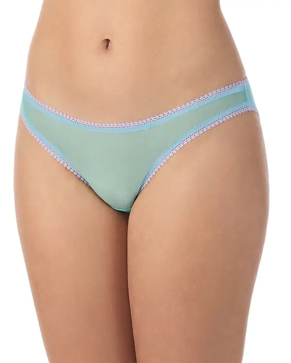 ON GOSSAMER Mesh Hip Bikini - Waterfall Blue