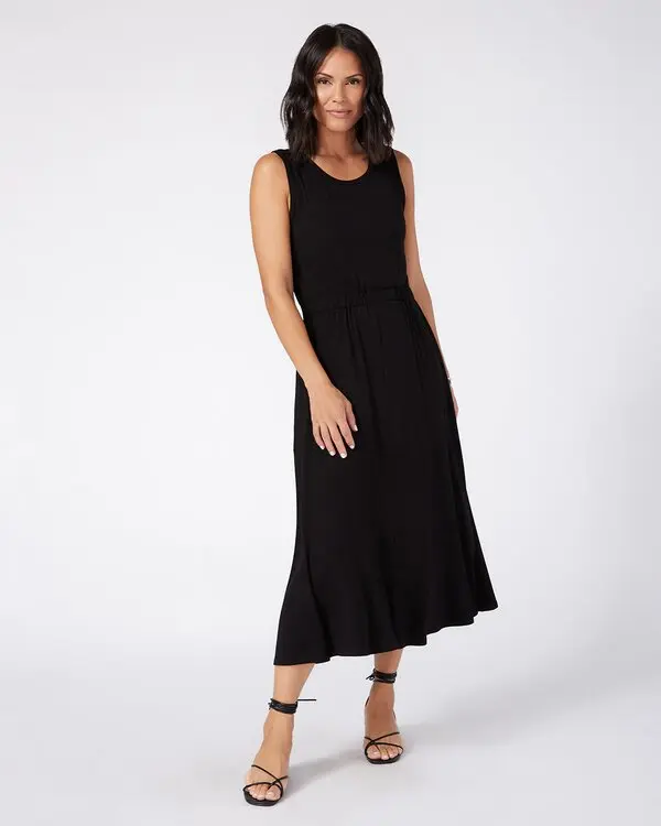 karen kane artisan midi dress Karen Kane Artisan Sleeveless Midi Dress - Black