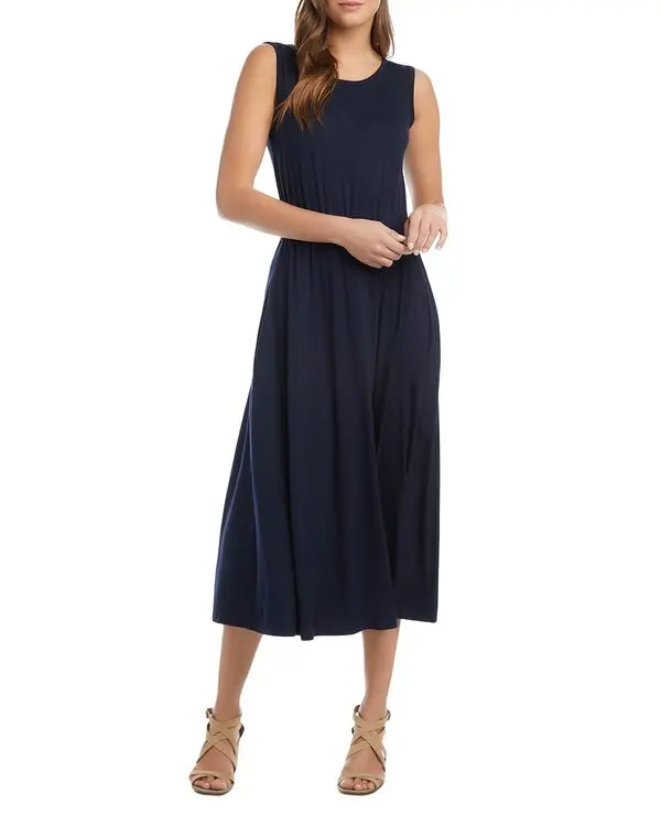 Karen Kane Artisan Sleeveless Midi Dress - Black