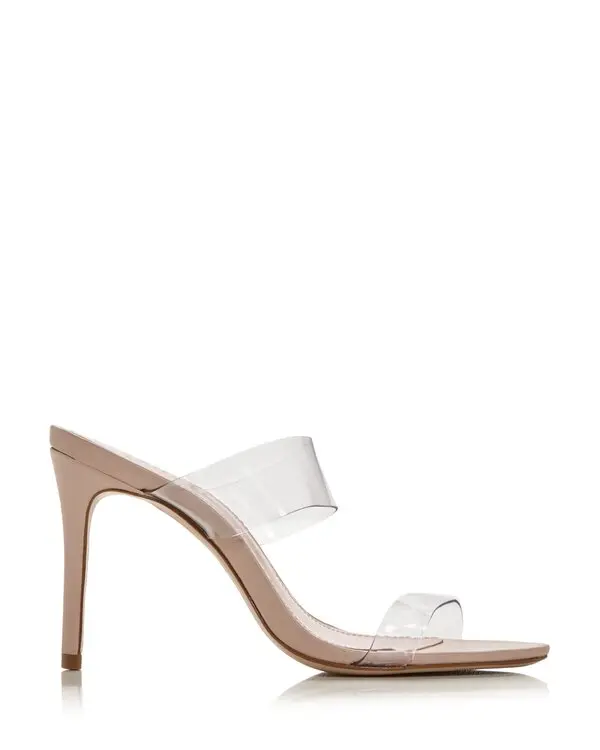 Schutz Ariella High-heel Slide Sandals - Transparent
