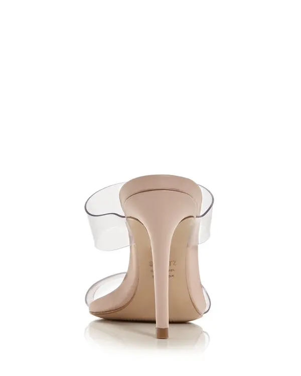 Schutz Ariella High-heel Slide Sandals - Transparent