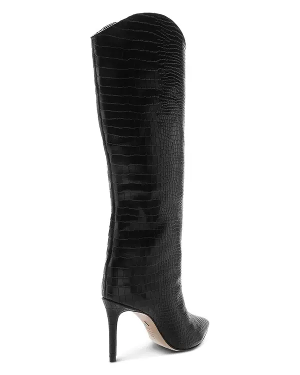 Schutz Maryana Snake-embossed High-heel Boots
