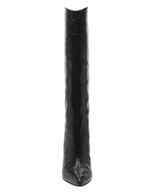 Schutz Maryana Snake-embossed High-heel Boots