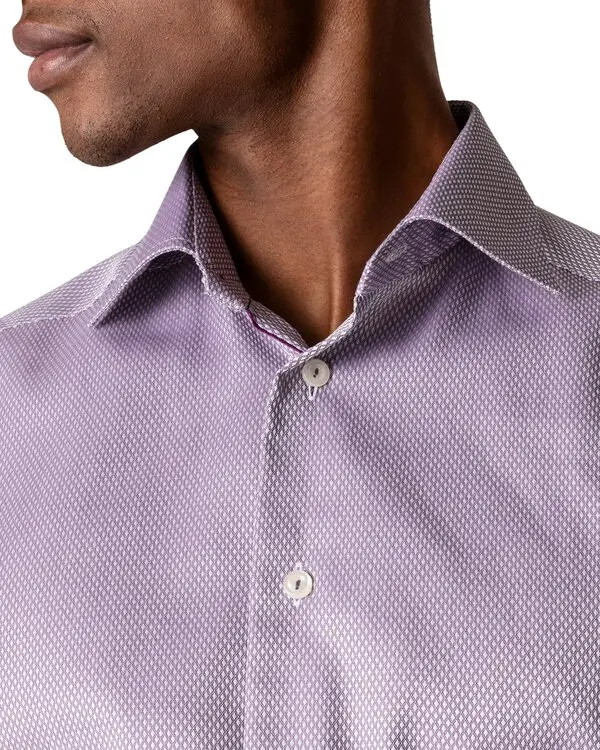 Eton Slim Fit Textured Solid Shirt