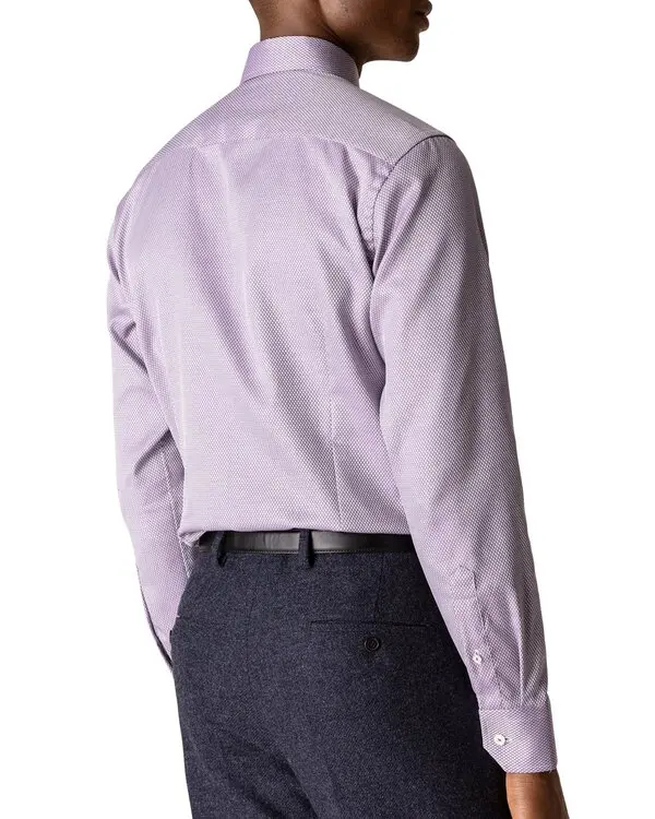 Eton Slim Fit Textured Solid Shirt