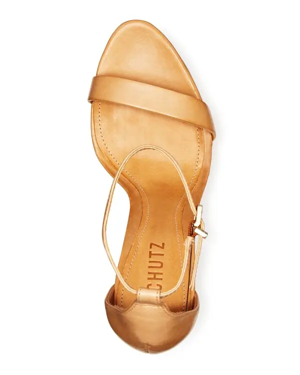 Schutz Cadey Lee Sandals - Lightwood Leather
