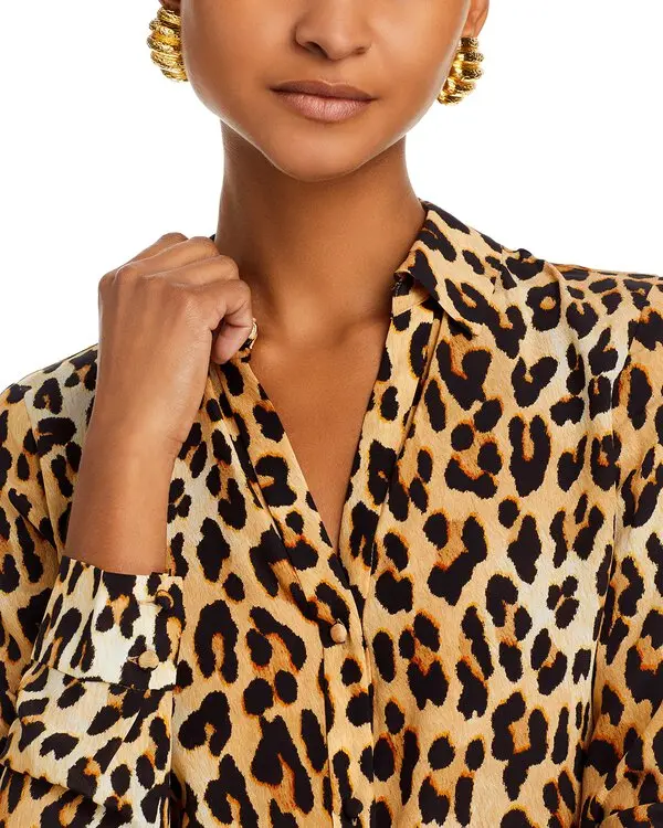 Alice + Olivia Eloise Leopard Print Shirt